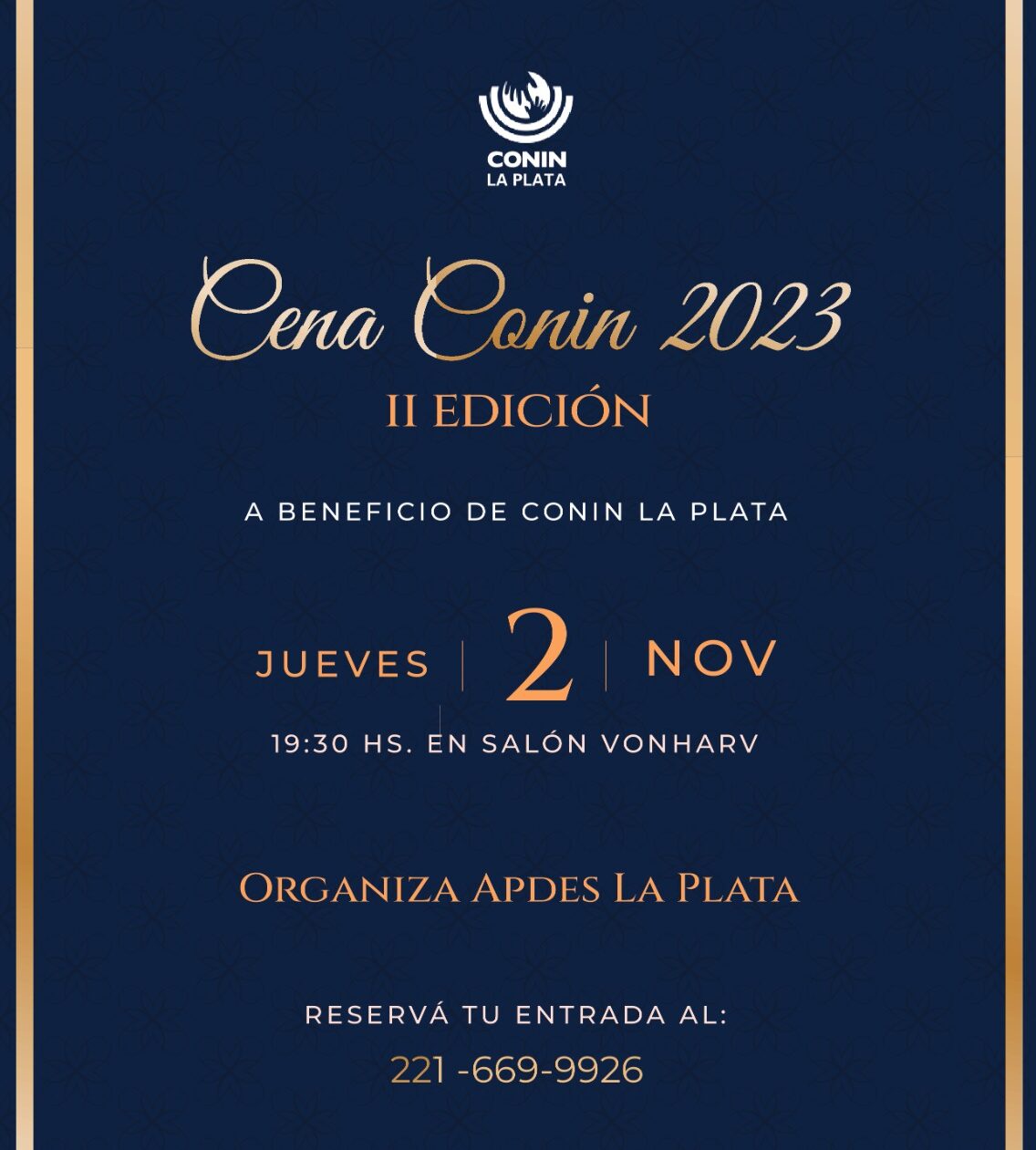 Cena a beneficio de CONIN La Plata, la ONG que lucha contra la ...